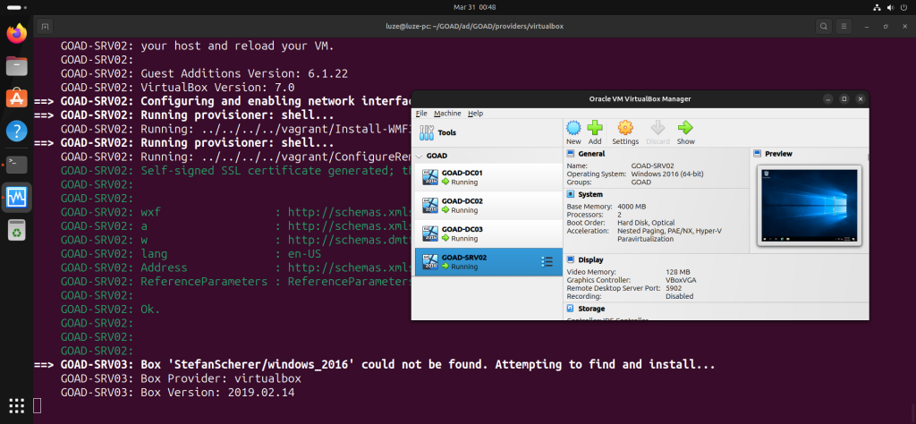 域渗透靶场 - Game Of Active Directory 搭建记录